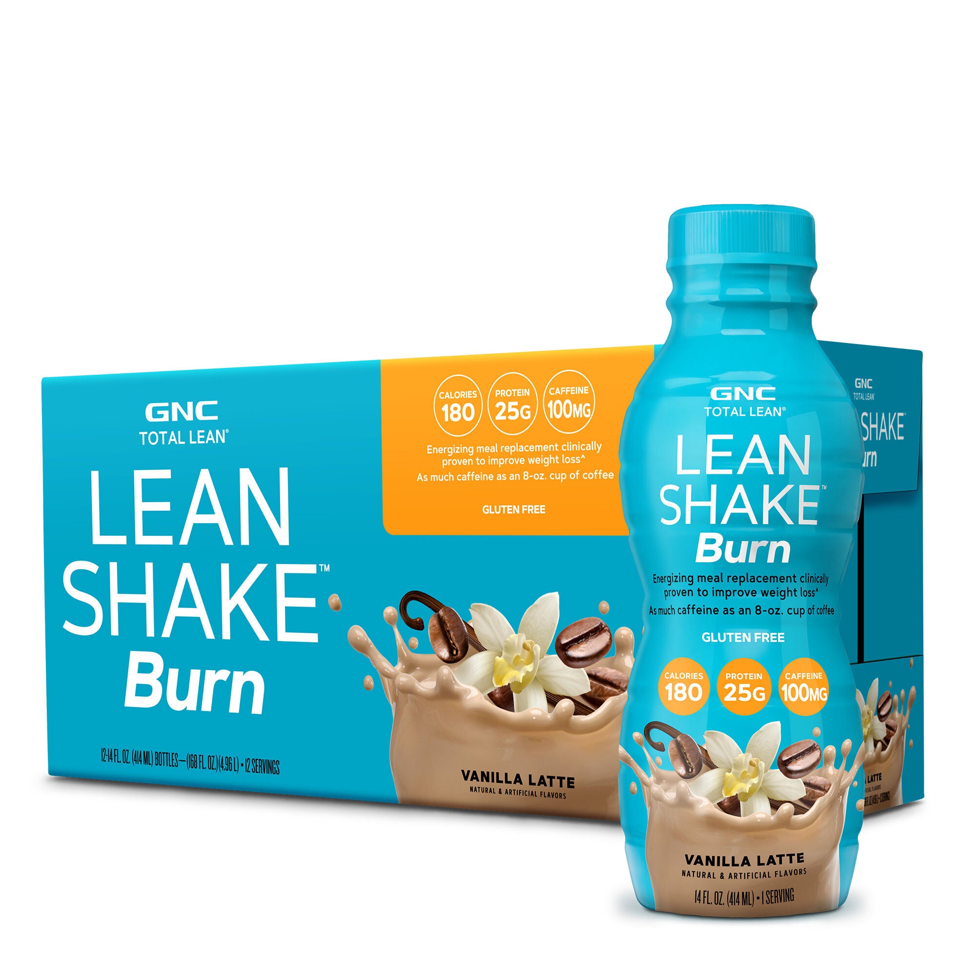 GNC Total Lean Lean Shake Burn 12 pack - Vanilla Latte | GNC